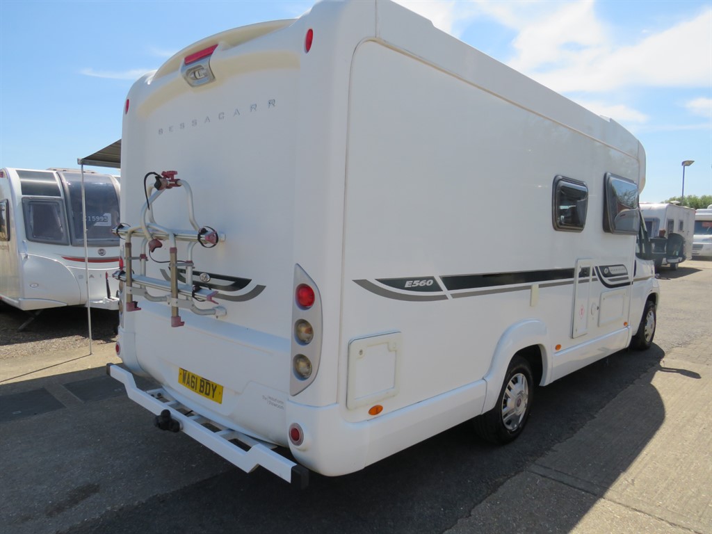 Used Bessacarr E560 4 Berth Fixed Bed with Driveaway Awning for sale in ...
